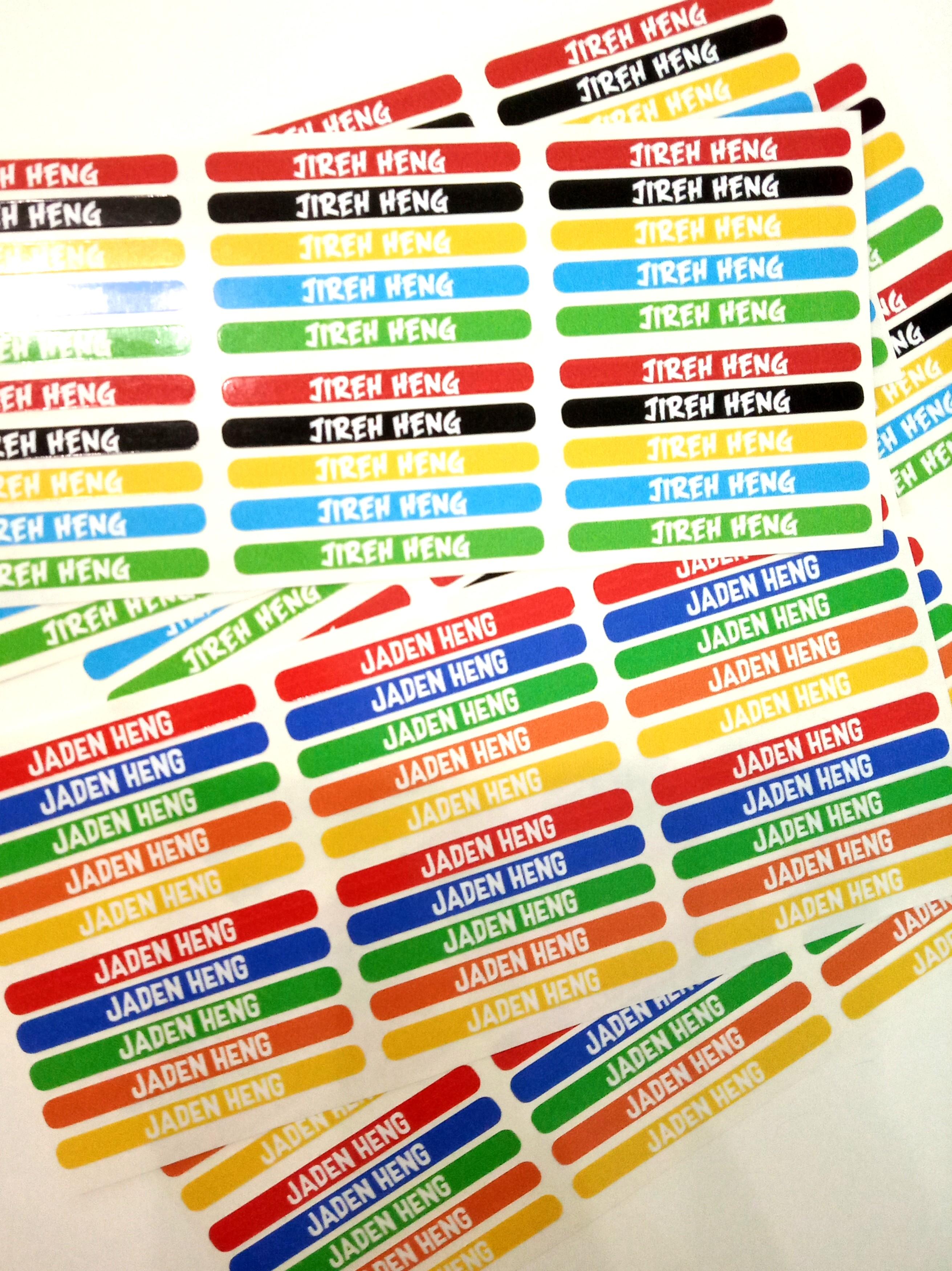 Slim name sticker /name label, Hobbies & Toys, Stationery & Craft, Art ...