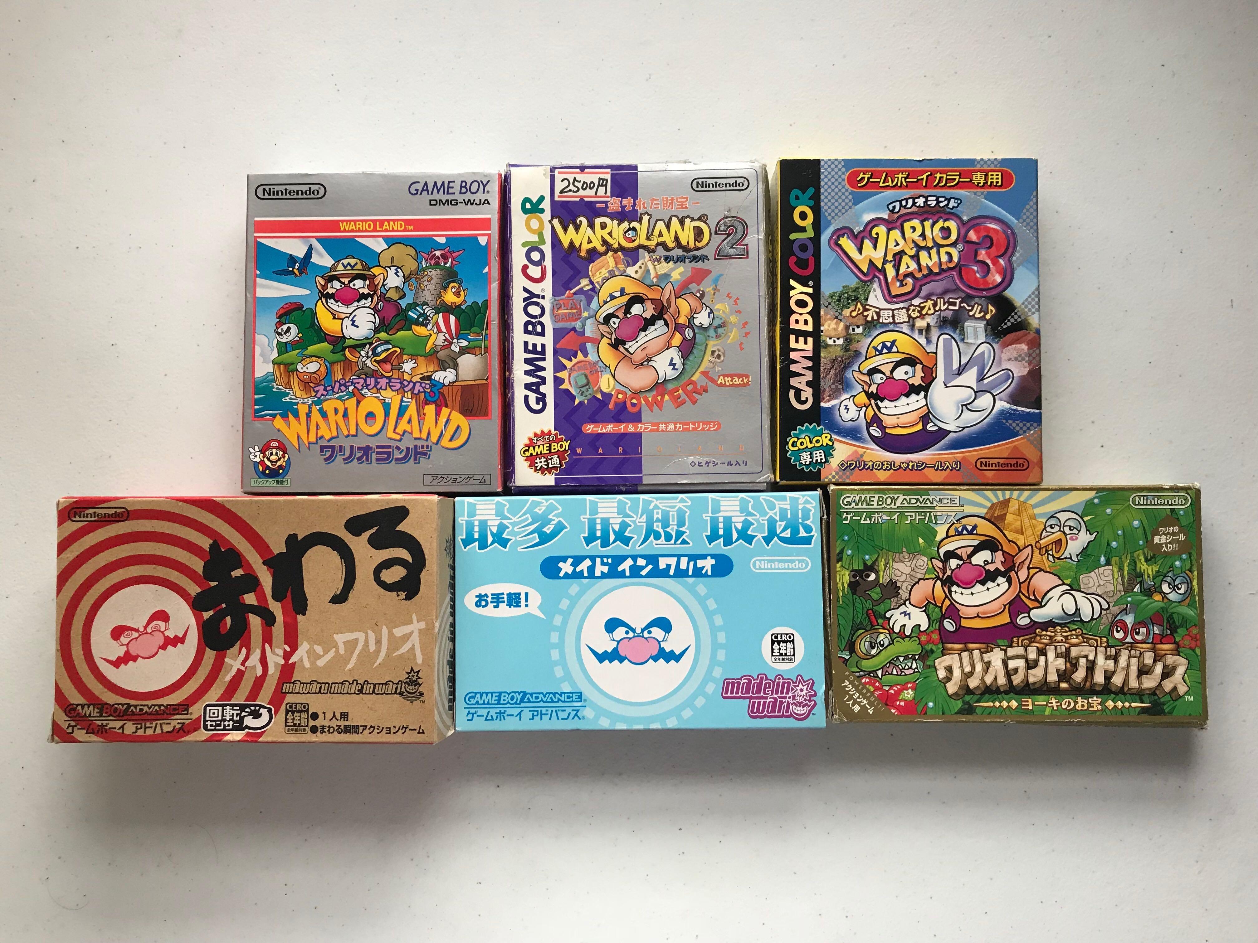 Wario Collection Gameboy Cartridge, Video Gaming, Video Games, Nintendo ...