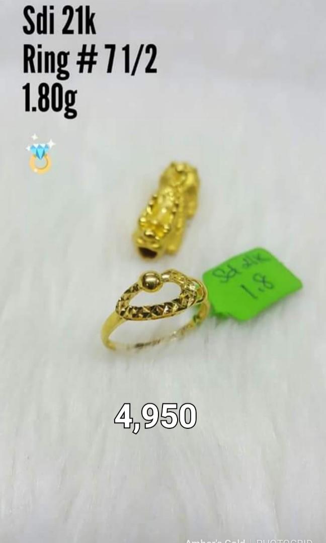 21k Saudi gold rings in assorted designs, Women's Fashion, Jewelry ...