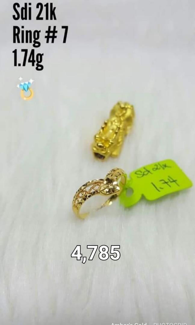 21k Saudi gold rings in assorted designs, Women's Fashion, Jewelry ...