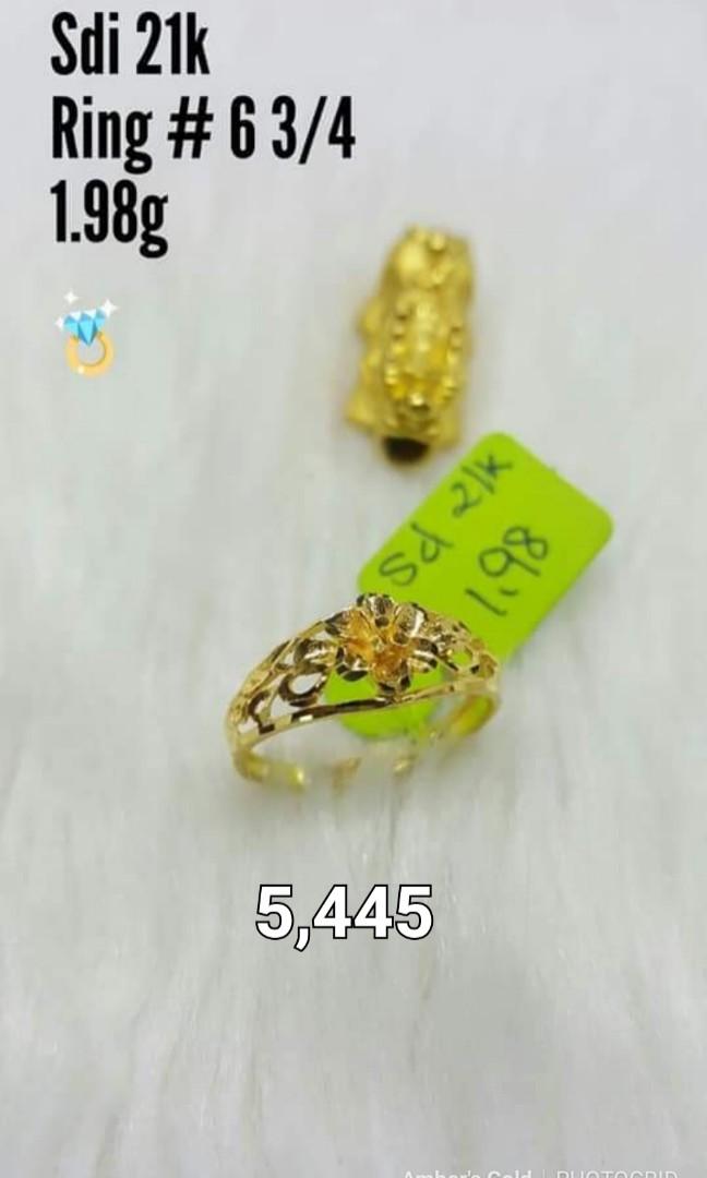 21k Saudi gold rings in assorted designs, Women's Fashion, Jewelry ...
