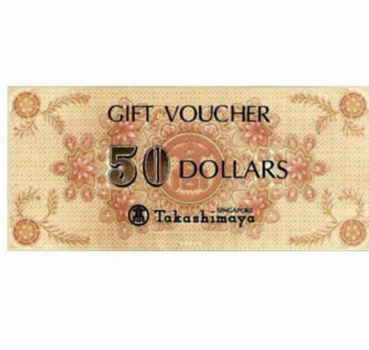 $50 Takashimaya voucher, Tickets & Vouchers, Vouchers on Carousell