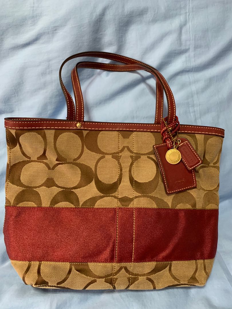 Coach reversible bag In Red color, Women's Fashion, Bags & Wallets ...