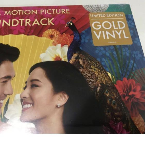 Crazy Rich Asians OST LP, Brand New, Gold Vinyl, Hobbies & Toys, Music ...