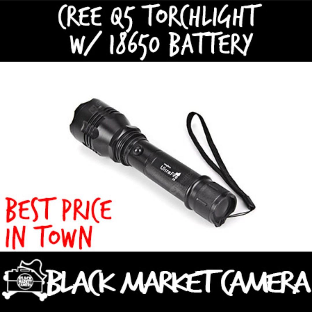 [BMC] Cree Q5 Torchlight w/ 18650 Battery And Plug in Charger, Mobile ...