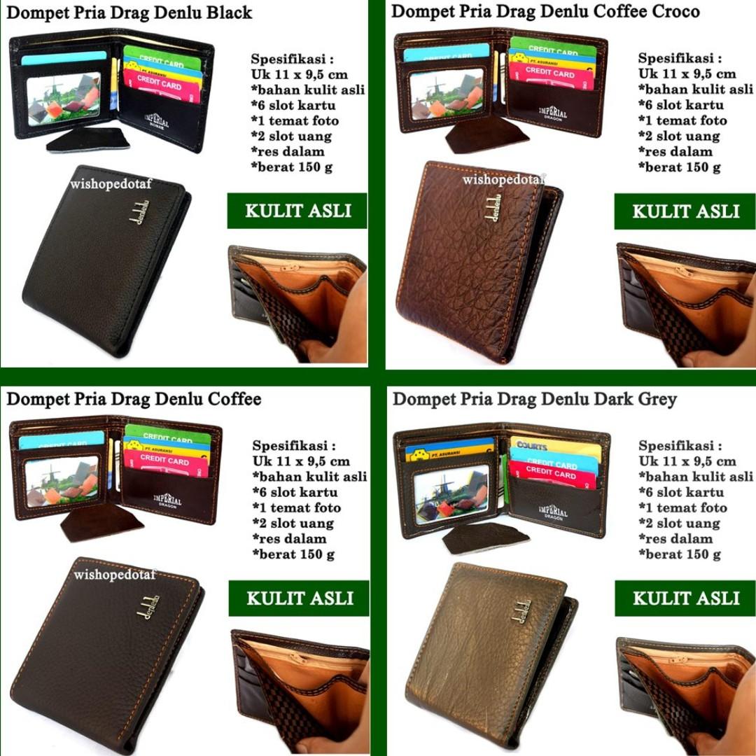 Dompet Lipat Pria Keren 2in1 Kartu Dan Uang - Black, Fesyen Pria, Tas ...