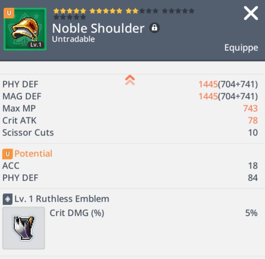 Maplestory m Asia 2 scania emblem shoulders, Video Gaming, Gaming ...