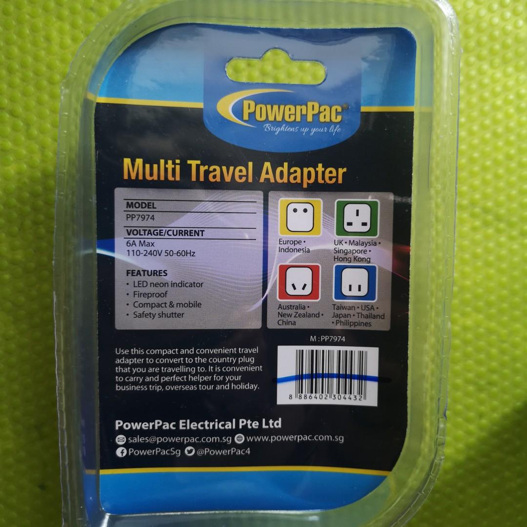 NT_BN PowerPac Universal Travel Adapter + Surge Protect, TV & Home ...
