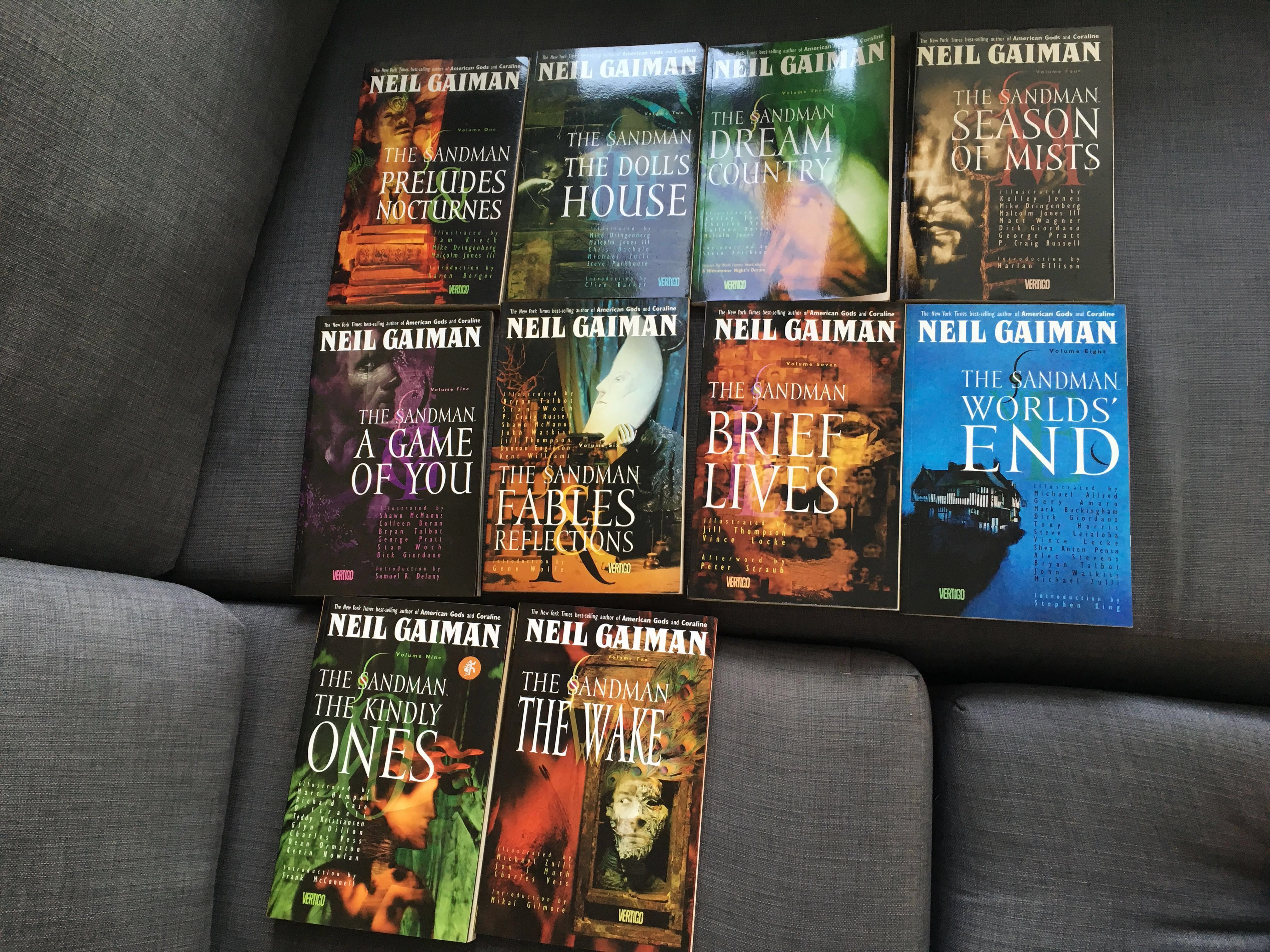 Neil Gaiman Sandman Volume 1-10, Hobbies & Toys, Books & Magazines ...