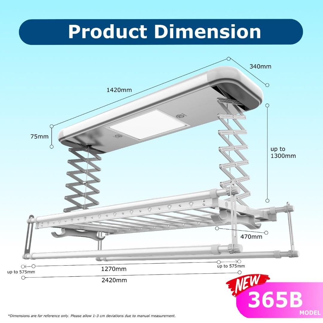 Automated laundry rack / Electric laundry rack / Ceiling mounted ...