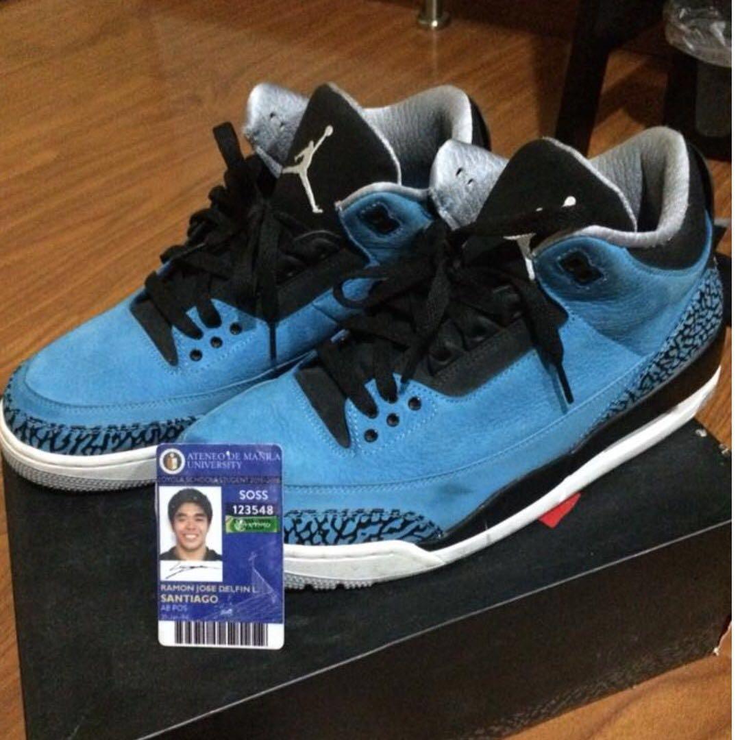 Nike Air Jordan 3 Retro "Powder Blue", Men's Fashion, Footwear ...
