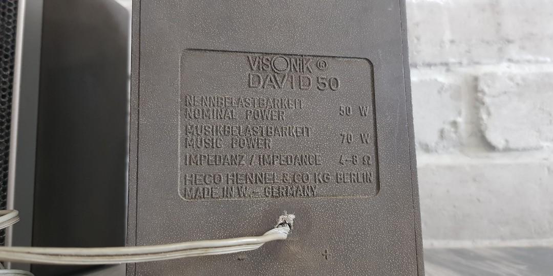 Old German visonik david 50 bookshelve monitor satellite speaker, Audio ...
