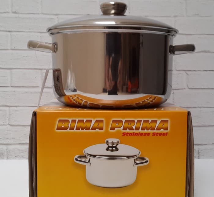 PANCI BIMA PRIMA SAUCEPOT 22 CM STAINLESS STEEL KUALITAS PRIMA, Kitchen ...