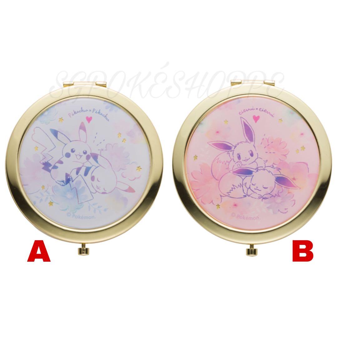 [PO] COMPACT FOLDING MIRROR [PIKACHU & EEVEE FLOWER SERIES] - POKEMON ...