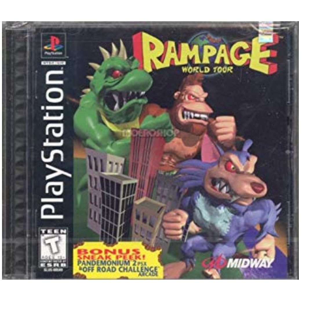 Rampage World Tour Original Playstation 1 PS1, Video Gaming, Video ...