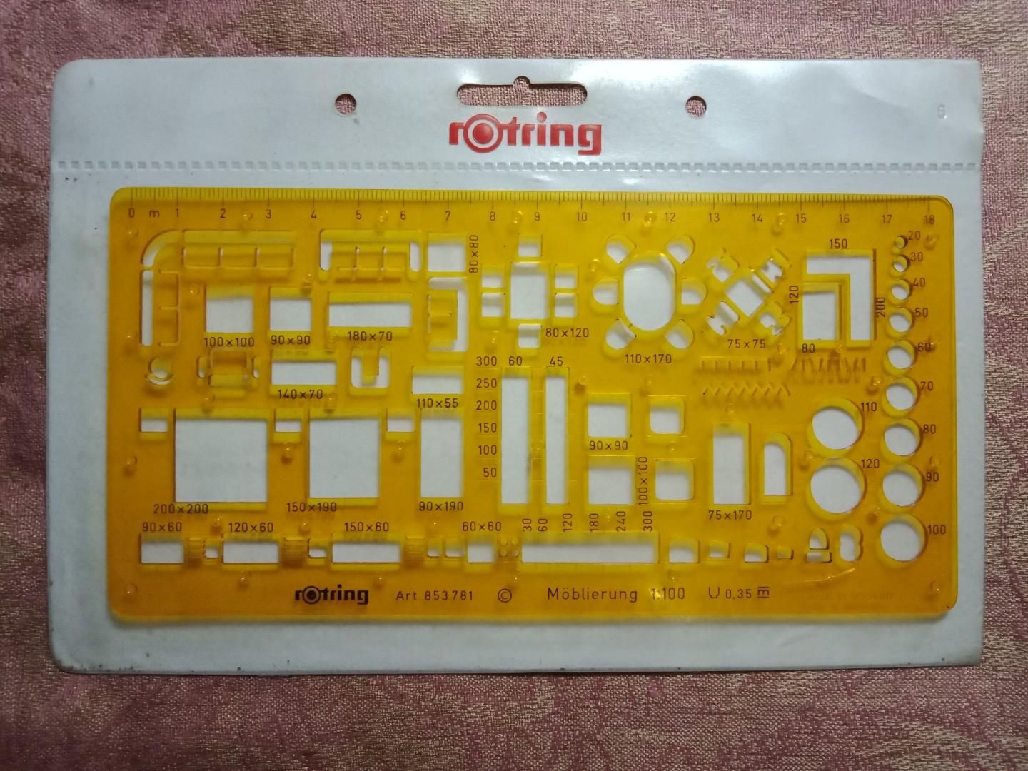 Rotring Furniture Templates, Hobbies & Toys, Stationary & Craft, Craft ...