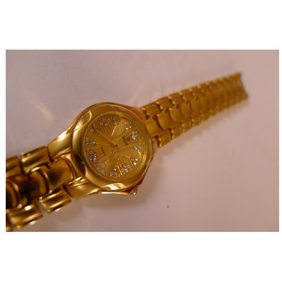 Swistar Quartz Round Dial Bedecked Watch, Women's Fashion, Watches ...