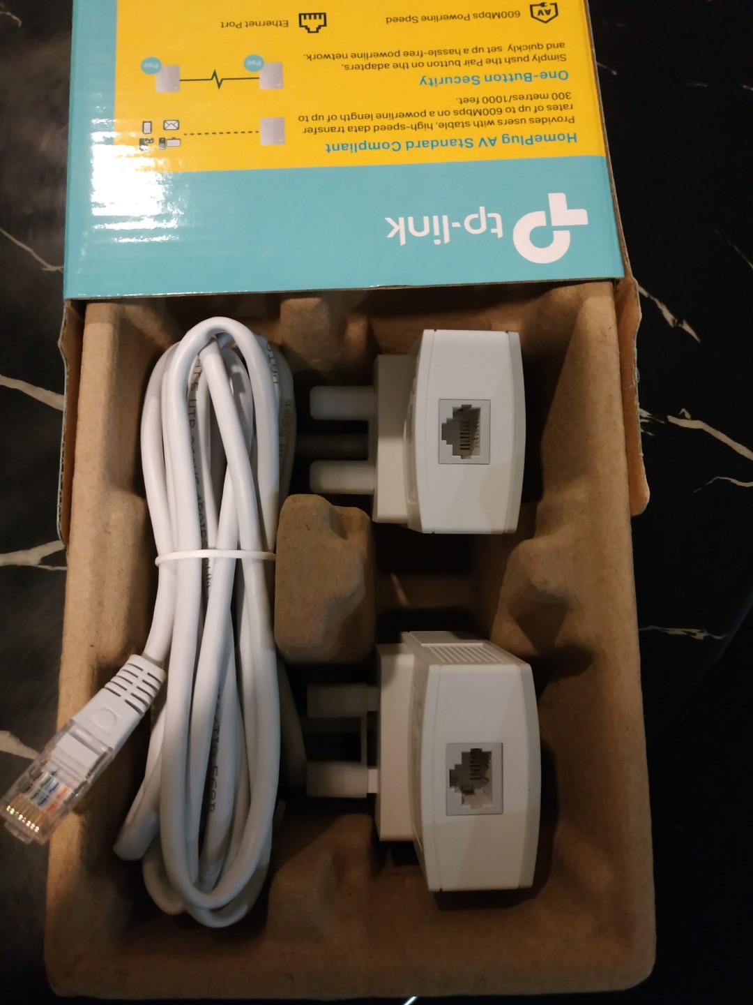 TP-link AV600 Powerline starter kit, Electronics, Computer Parts ...