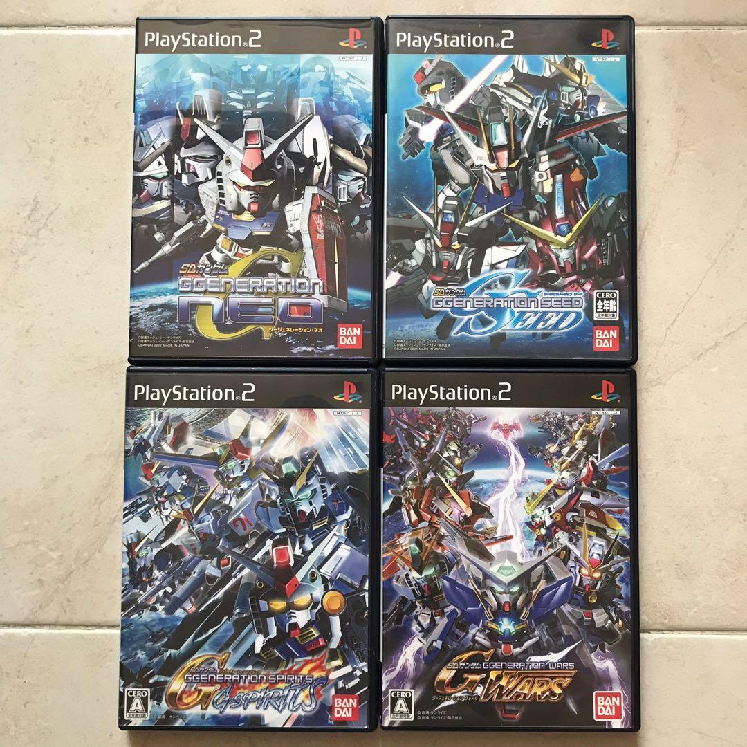 日版 PS2 SD GUNDAM G GENERATION NEO SEED G SPIRITS G WARS GGEN SD 高達 G 世代 戰魂 世紀戰役 機動戰士高達戰略遊戲一套 4 集 ...