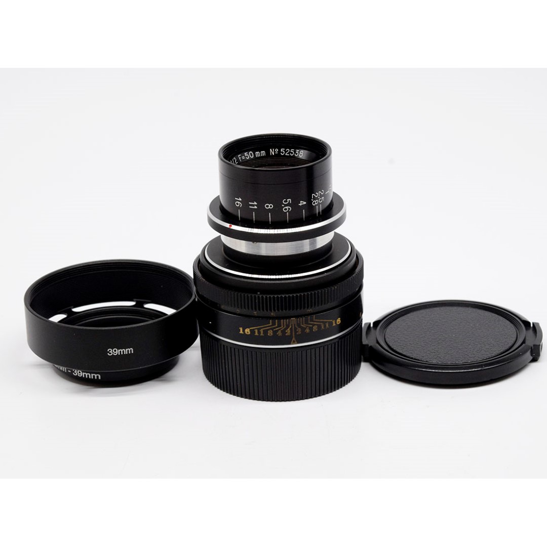 【美品法國電影鏡】APOCHROMAT KINOPTIK PARIS 50/2 FOCALE 電影鏡 已改LEICA M口#HK8119 ...