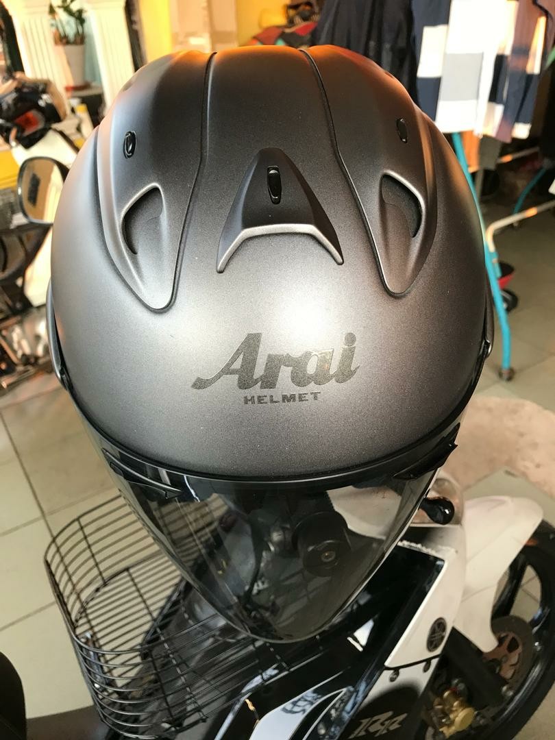Arai Ram 3 Flat Grey, Motorcycles, Motorcycle Apparel on Carousell