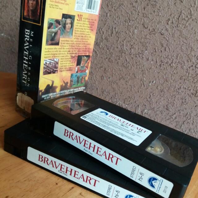 BRAVEHEART VHS TAPES, Hobbies & Toys, Music & Media, Vinyls on Carousell