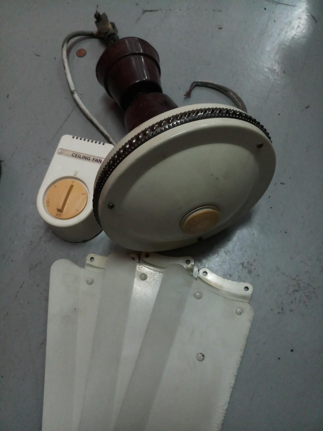 Ceiling fan with wall regulator, Furniture & Home Living, Lighting ...