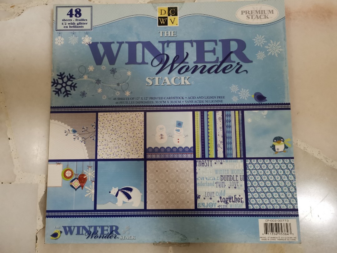 DCWV The Winter Wonder Stack 12x12 paper pad, Hobbies & Toys ...