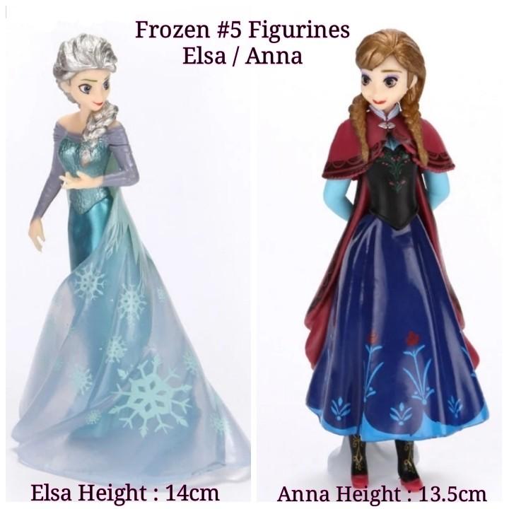 Frozen #5 Elsa / Anna Figurines Cake Topper, Hobbies & Toys, Toys ...