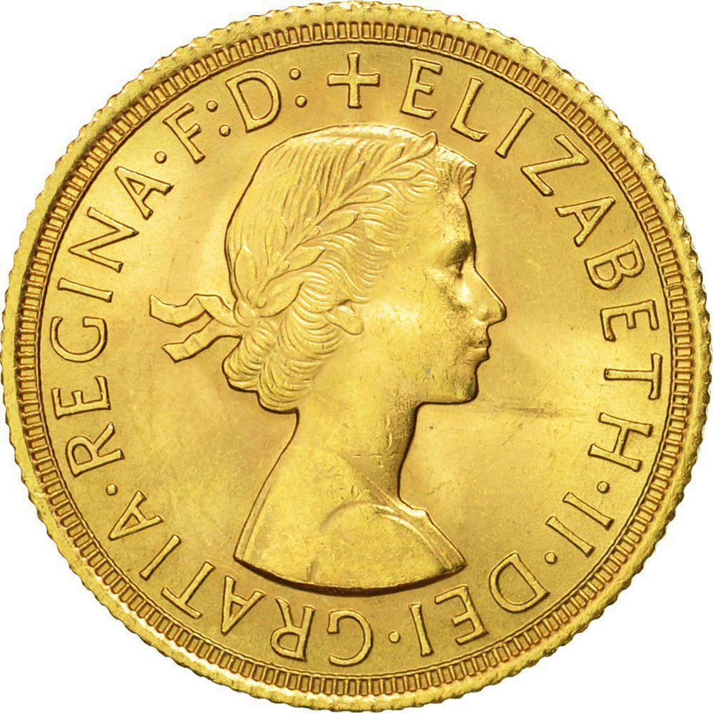 Great Britain Sovereign Elizabeth II 1958 Gold Coin, Hobbies & Toys ...
