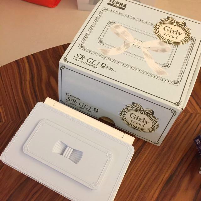 King Jim Tepra Pro Girly SR-GL1 絲帶標籤打印機 連5盒King Jim Tepra Pro Girly SR-GL1 12mm 絲帶, 興趣及遊戲, 手作＆自家 ...