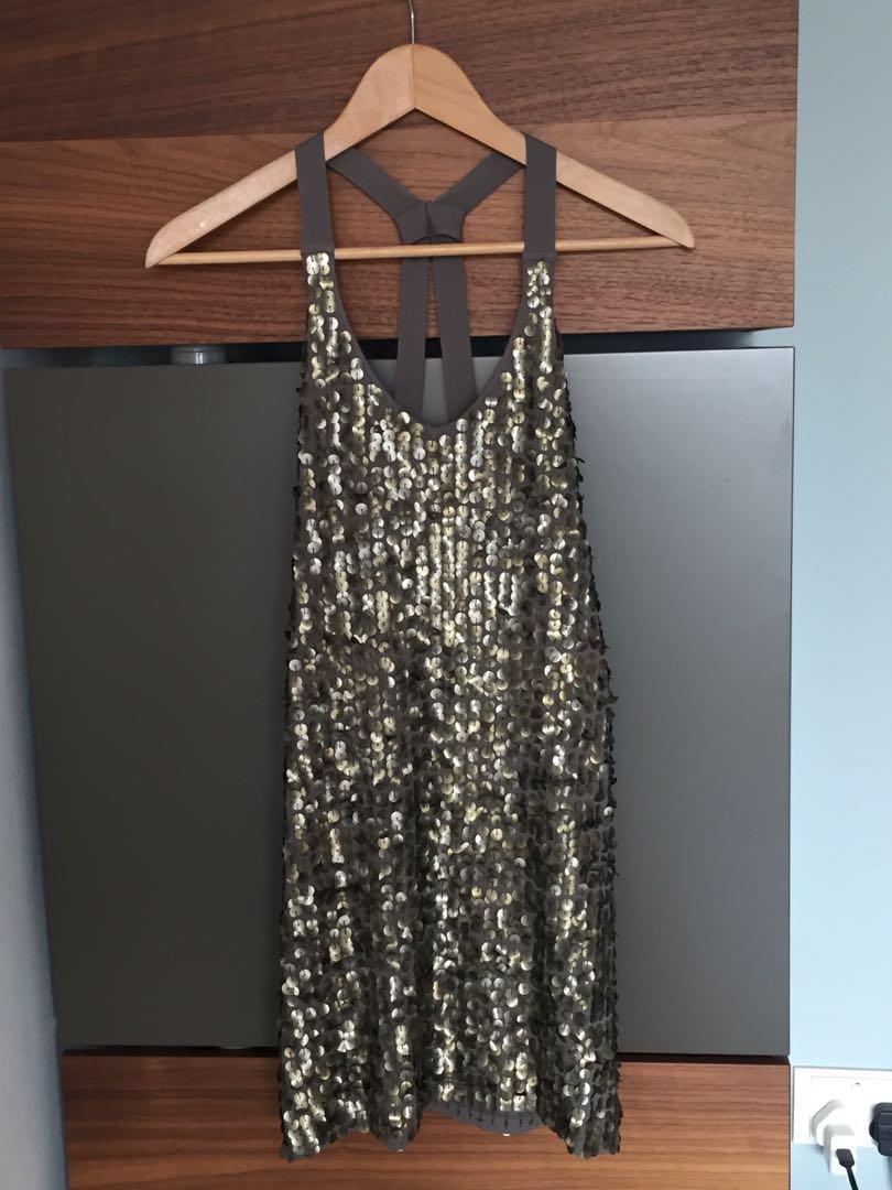 Mango Sequin Party Dress, Women's Fashion, Dresses & Sets, Evening ...