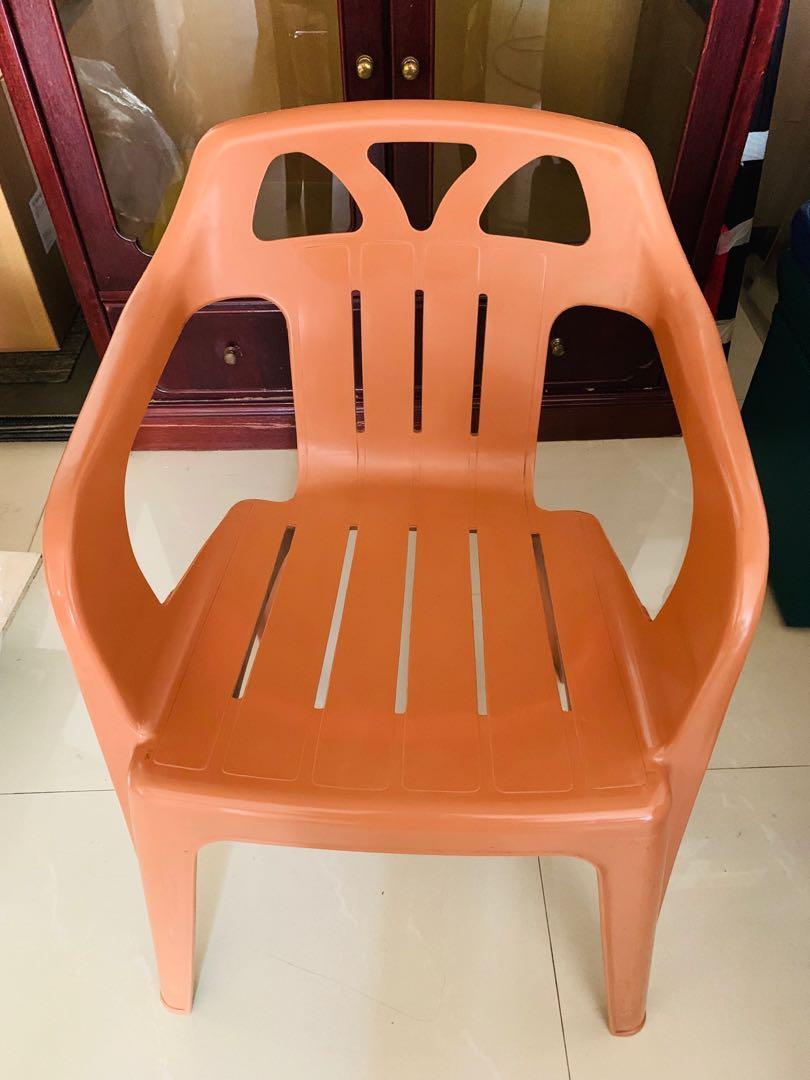 Plastic chairs with arm rest, Furniture & Home Living, Furniture ...