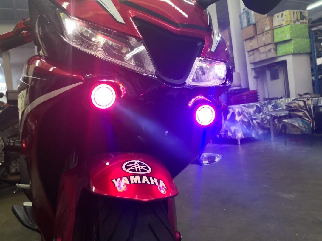 [R15 V3] Winglet R15 V3 With Angle Eyes LED, Motorcycles, Motorcycle ...