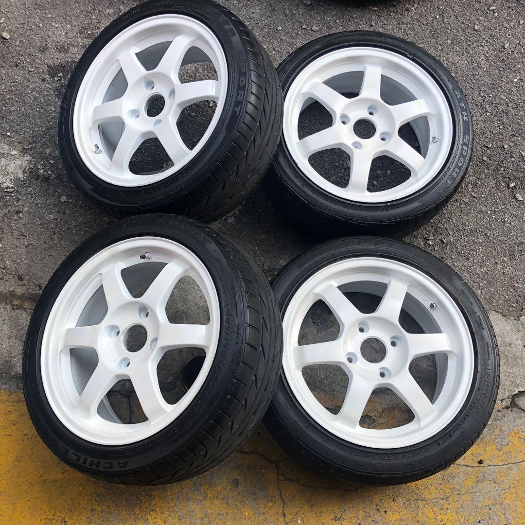 Rim TE37 16 inci, Auto Accessories on Carousell