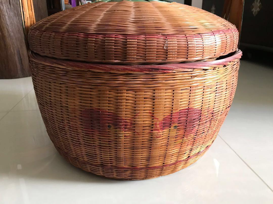 Traditional Chinese Basket (Large), Furniture & Home Living ...