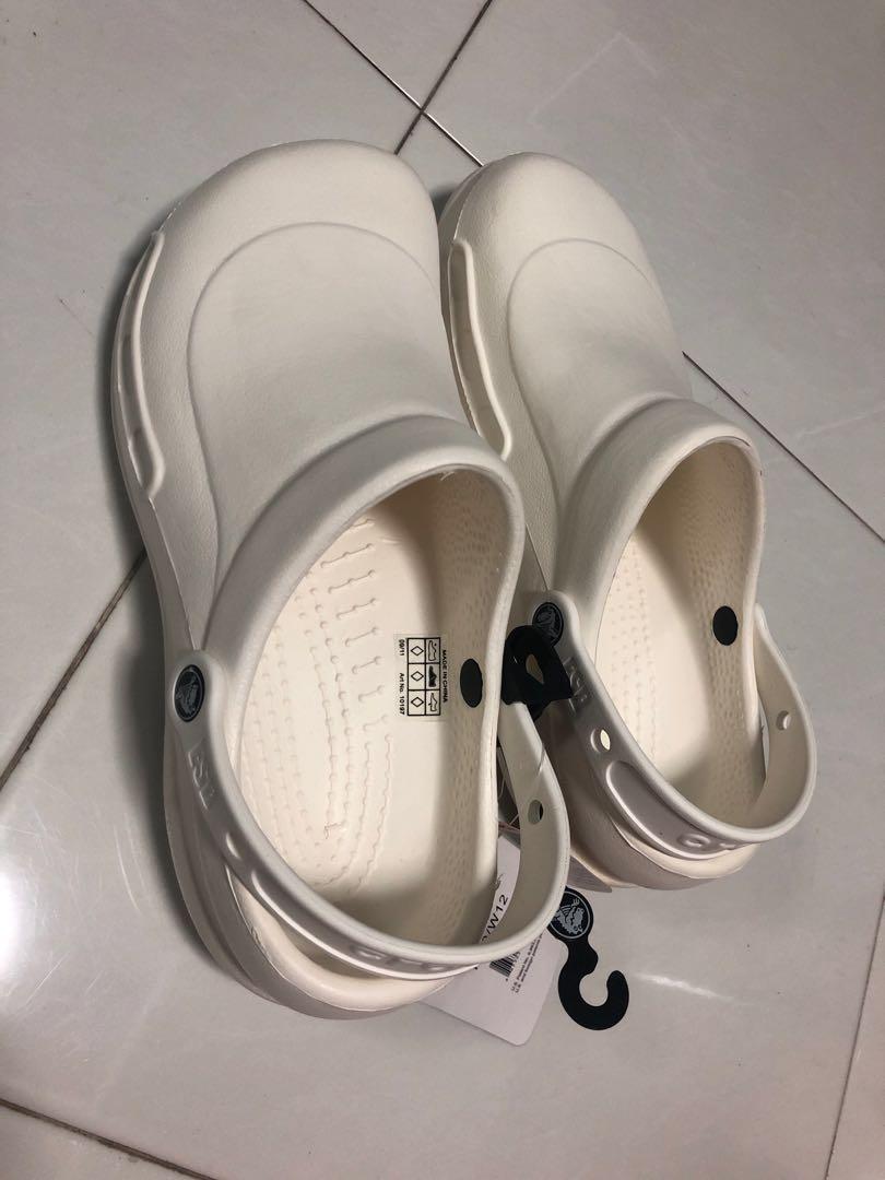 White Crocs, Men's Fashion, Footwear, Flipflops and Slides on Carousell