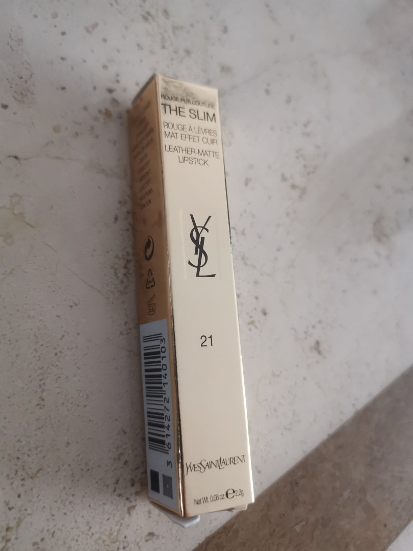YSL the slim leather matte lipstick 21, Beauty & Personal Care, Face, Makeup on Carousell