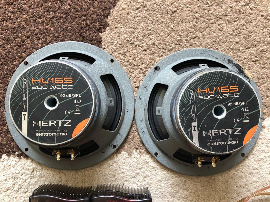 6.5” inches 16.5cm Hertz HV165 hv 165 component speakers set in car crossovers tweeters pioneer ...