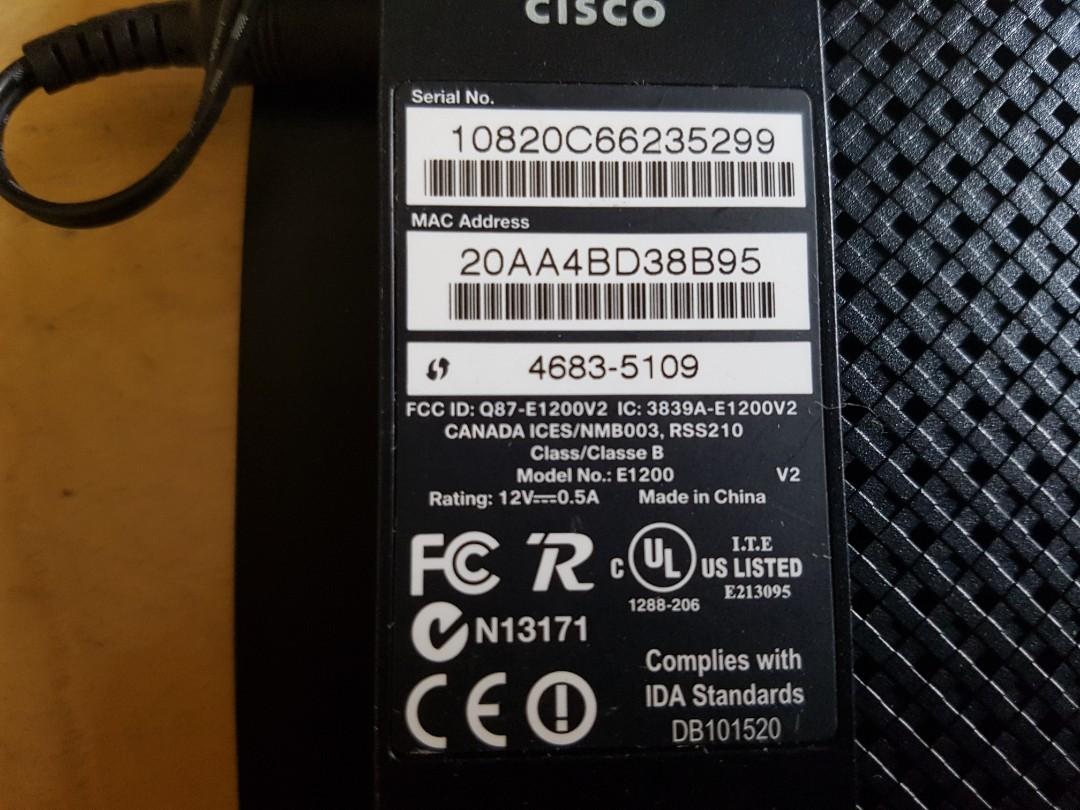 Cisco router E1200 v2, Computers & Tech, Parts & Accessories ...