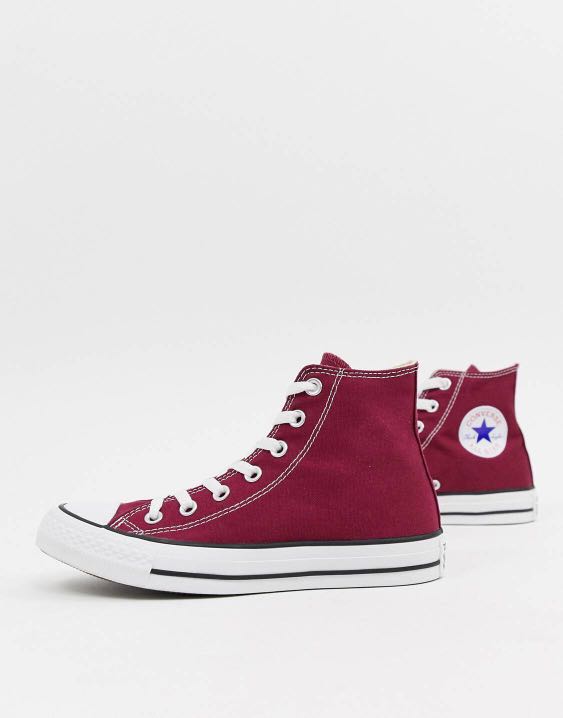 Converse Chuck Taylor All Star High Top Maroon, Women's Fashion ...