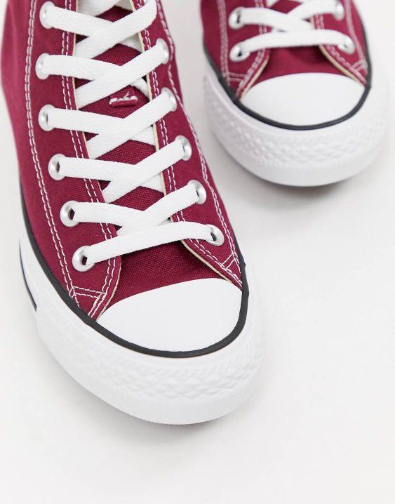 Converse Chuck Taylor All Star High Top Maroon, Women's Fashion ...