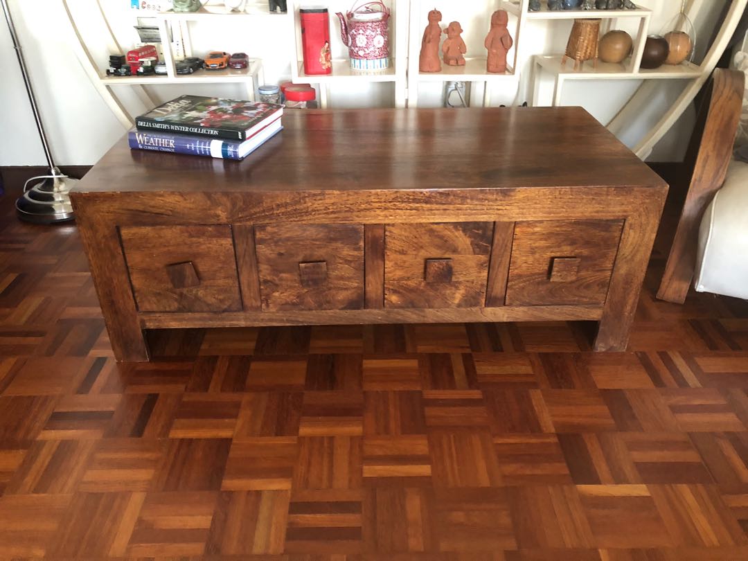 Indonesian wood coffee table, Furniture & Home Living, Furniture ...
