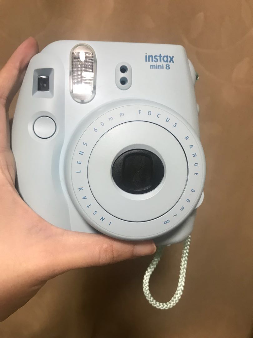 Instax Mini 8 baby blue, Photography, Cameras on Carousell