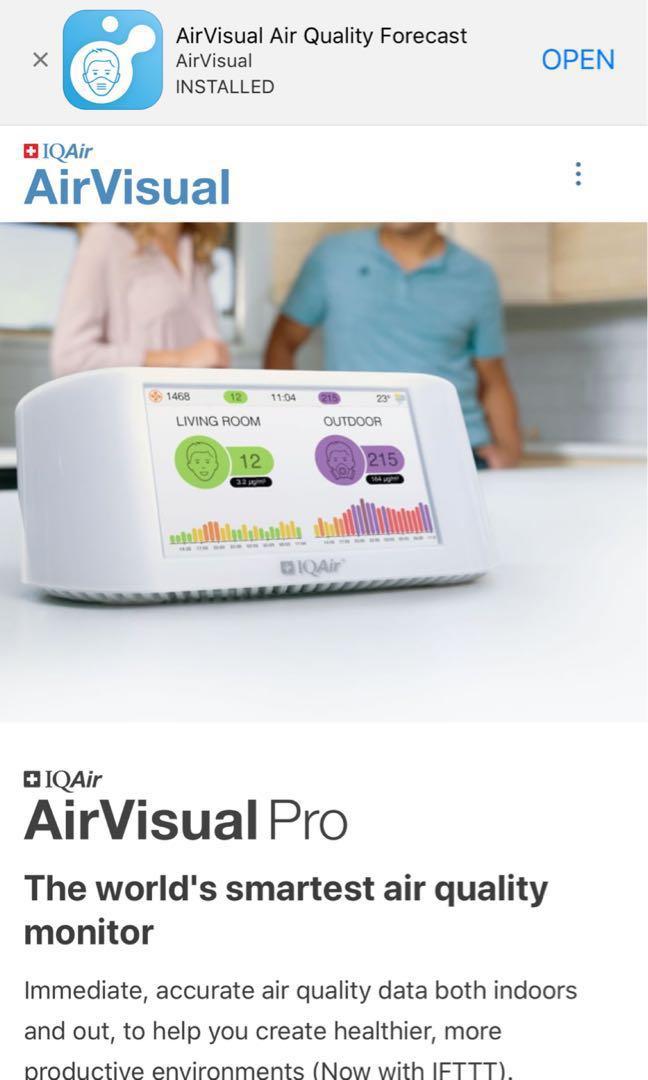 IQAir AirVisual Pro, TV & Home Appliances, Air Purifiers ...