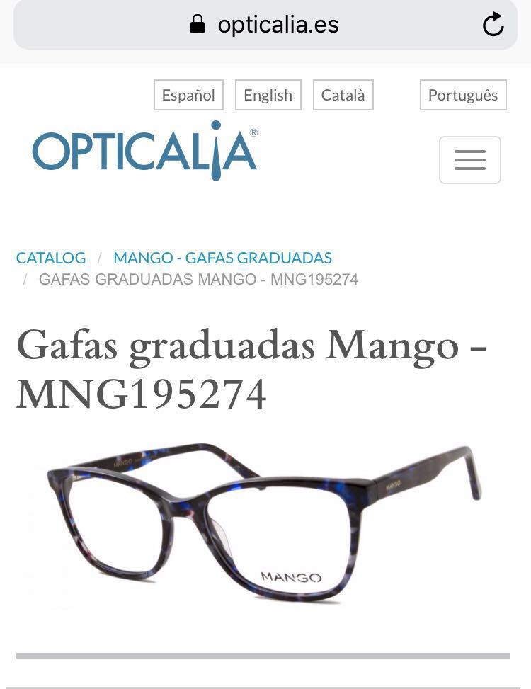 Mango Eyeglasses Blue frame MNG53071, Women's Fashion, Watches ...