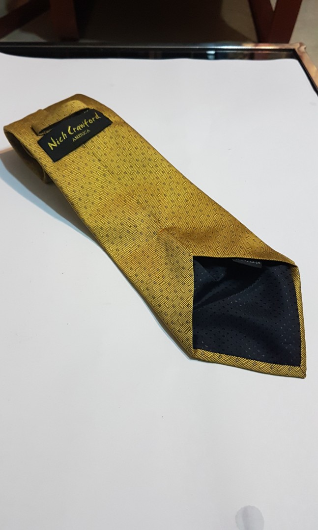 Mens Tie - Classic Golden, Men's Fashion, Tops & Sets, Shirts on Carousell