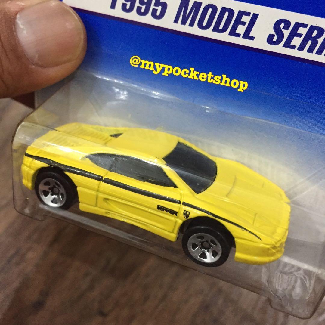 (Reserved) Hot Wheels FERRARI 355 (Yellow w/ Black Stripe on body ...