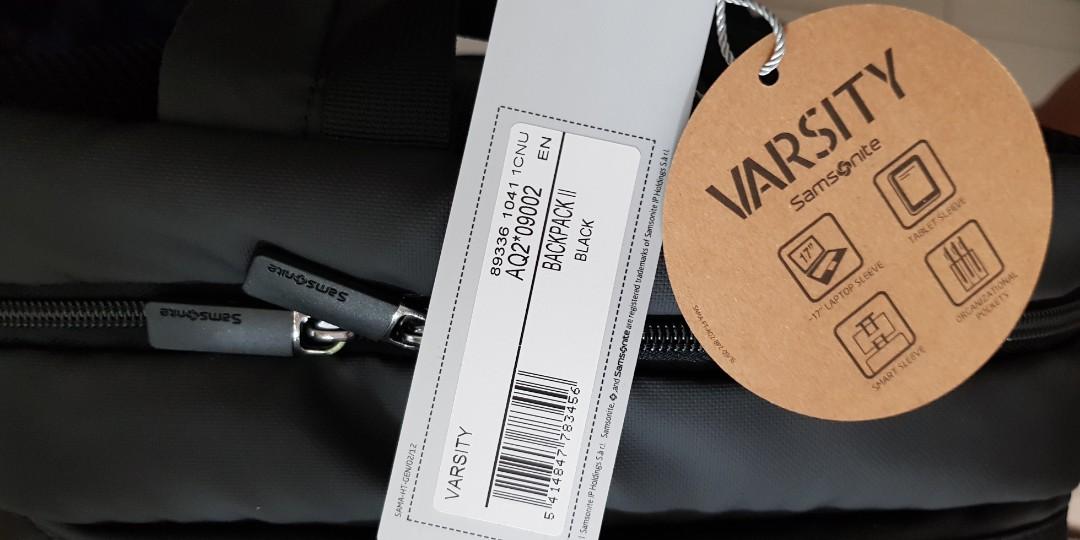Samsonite Varsity Backpack II, Men's Fashion, Bags, Backpacks on Carousell