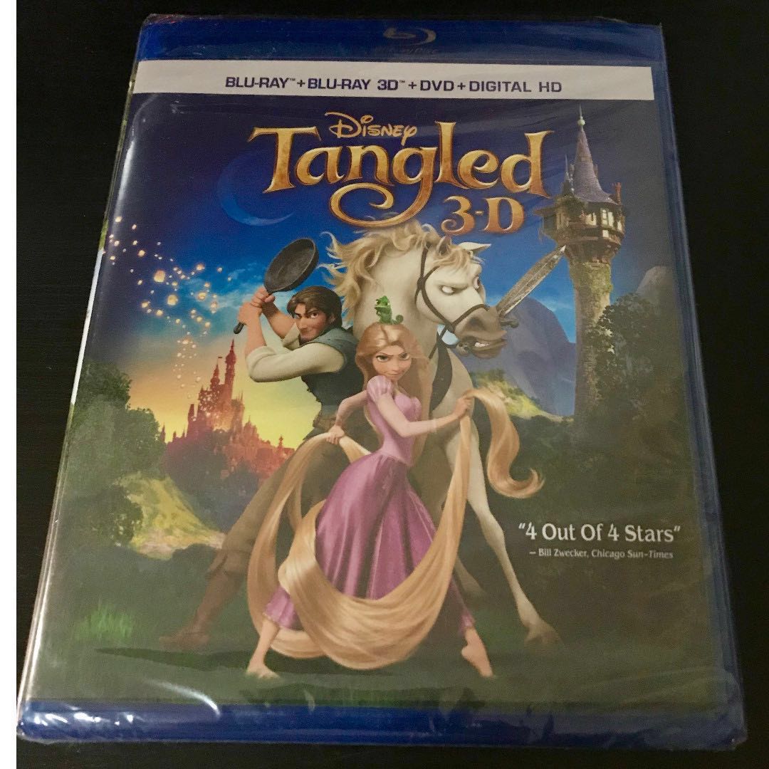 Tangled 3D Blu-ray + Blu-ray + DVD + Digital HD, Hobbies & Toys, Music ...